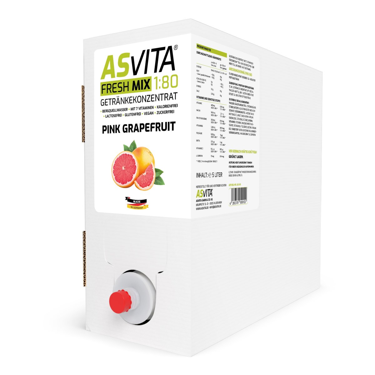 Fresh Mix 1:80 - 5 Liter Bag in Box Pink Grapefruit